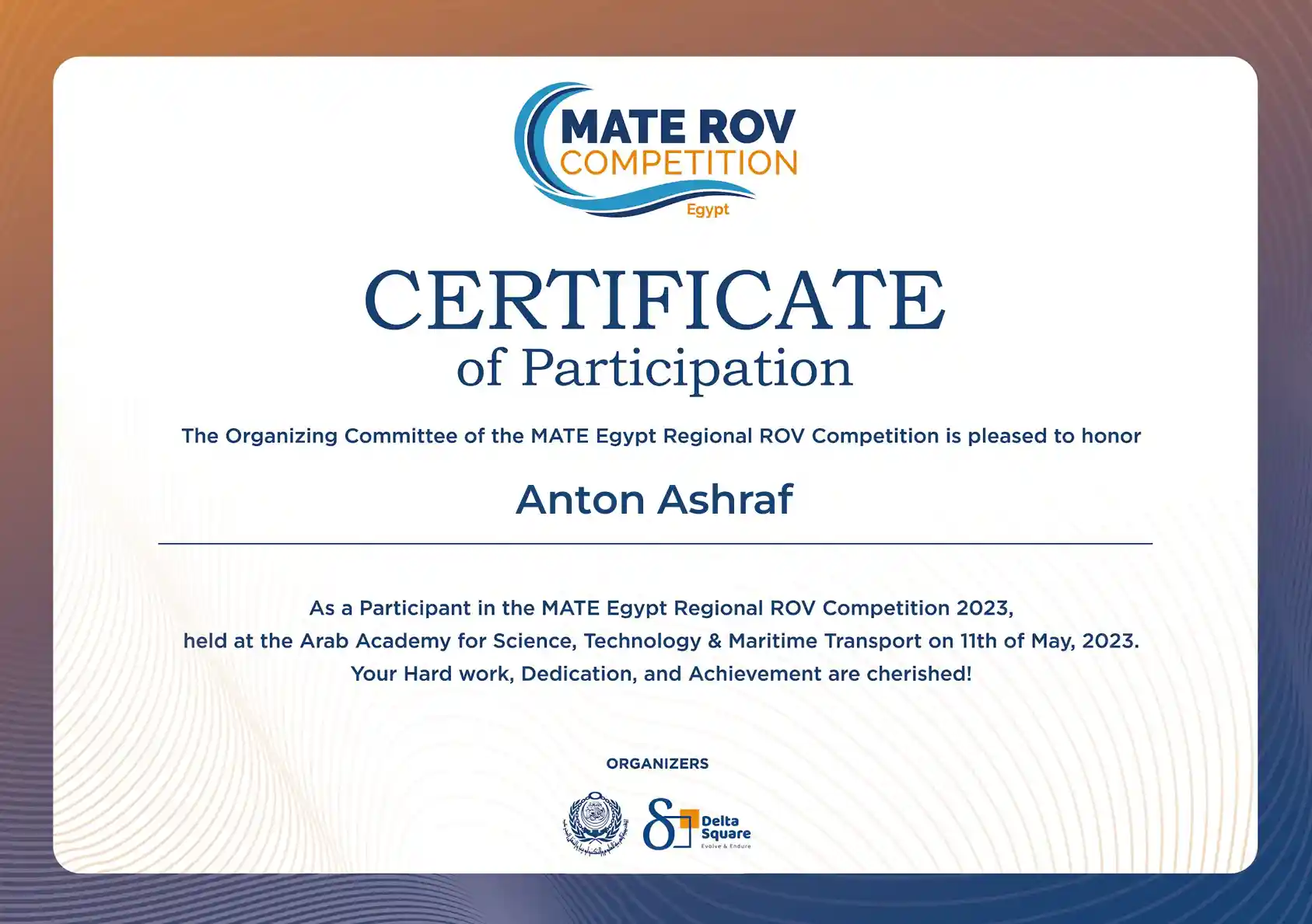 Certifications - Anton Ashraf